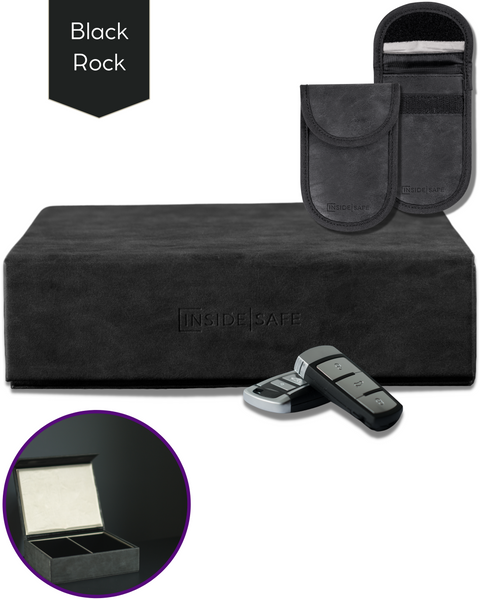 Faraday Box - Black Rock + RFID Beschermhoesjes – Inside Safe